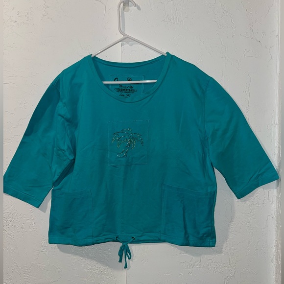 Onque Casuals | Tops | Palm Tree Boat Shirt | Poshmark